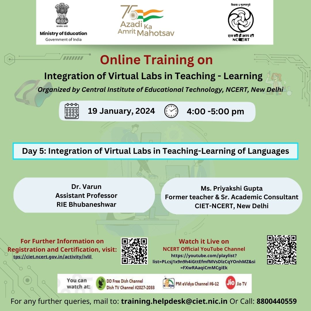 Integration of Virtual Labs in Teaching Learning | Central Institute of ...